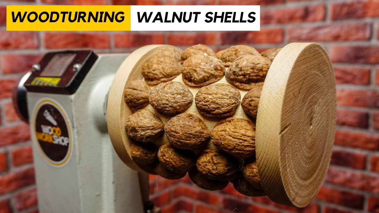 Watch how walnut shells turn into a lamp