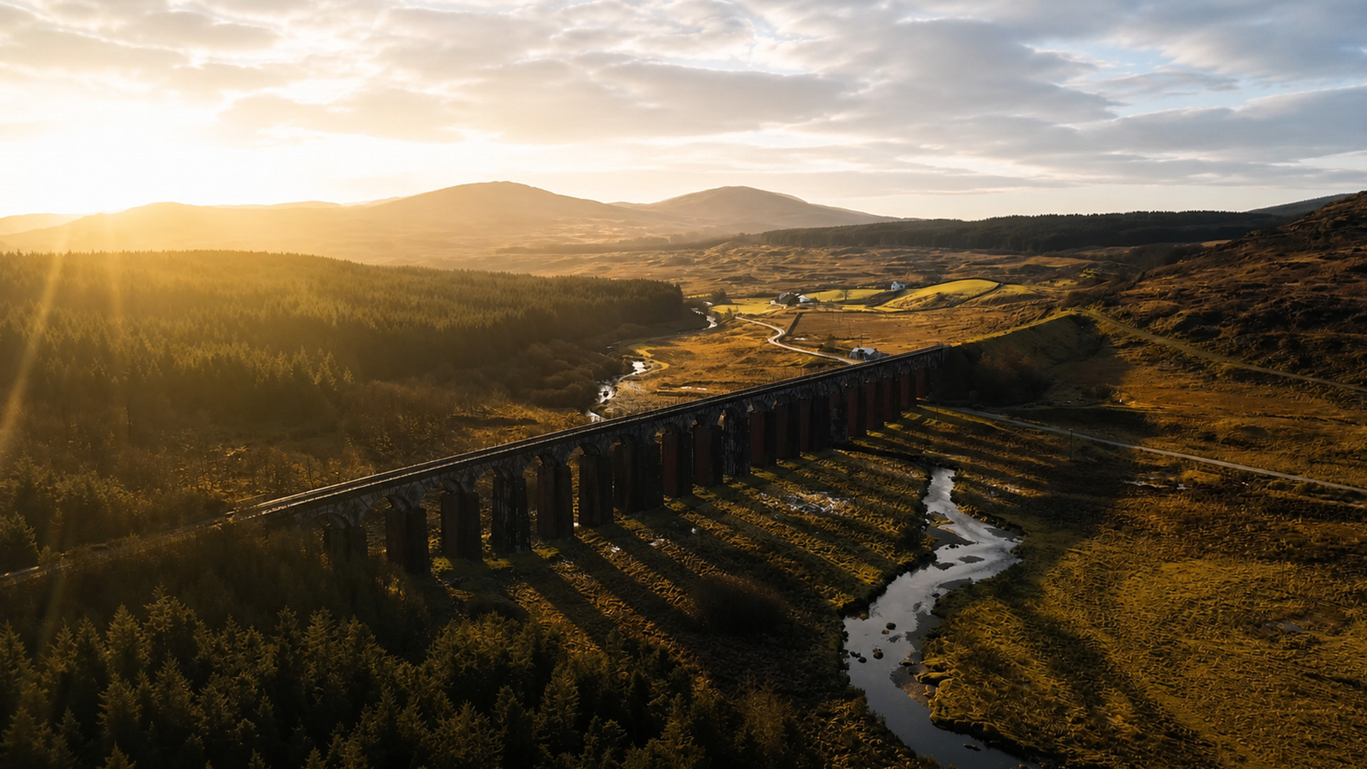 Long stone bridges above Scotland’s remote valleys