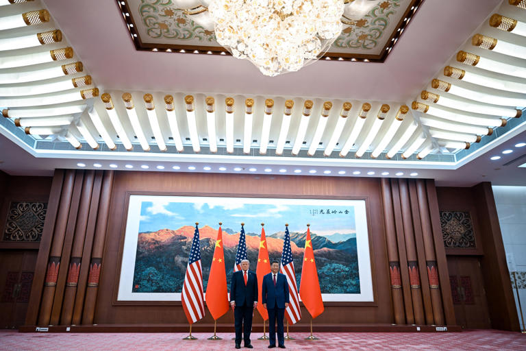 Trump-China latest: President riffs on blue jeans and Chinese food