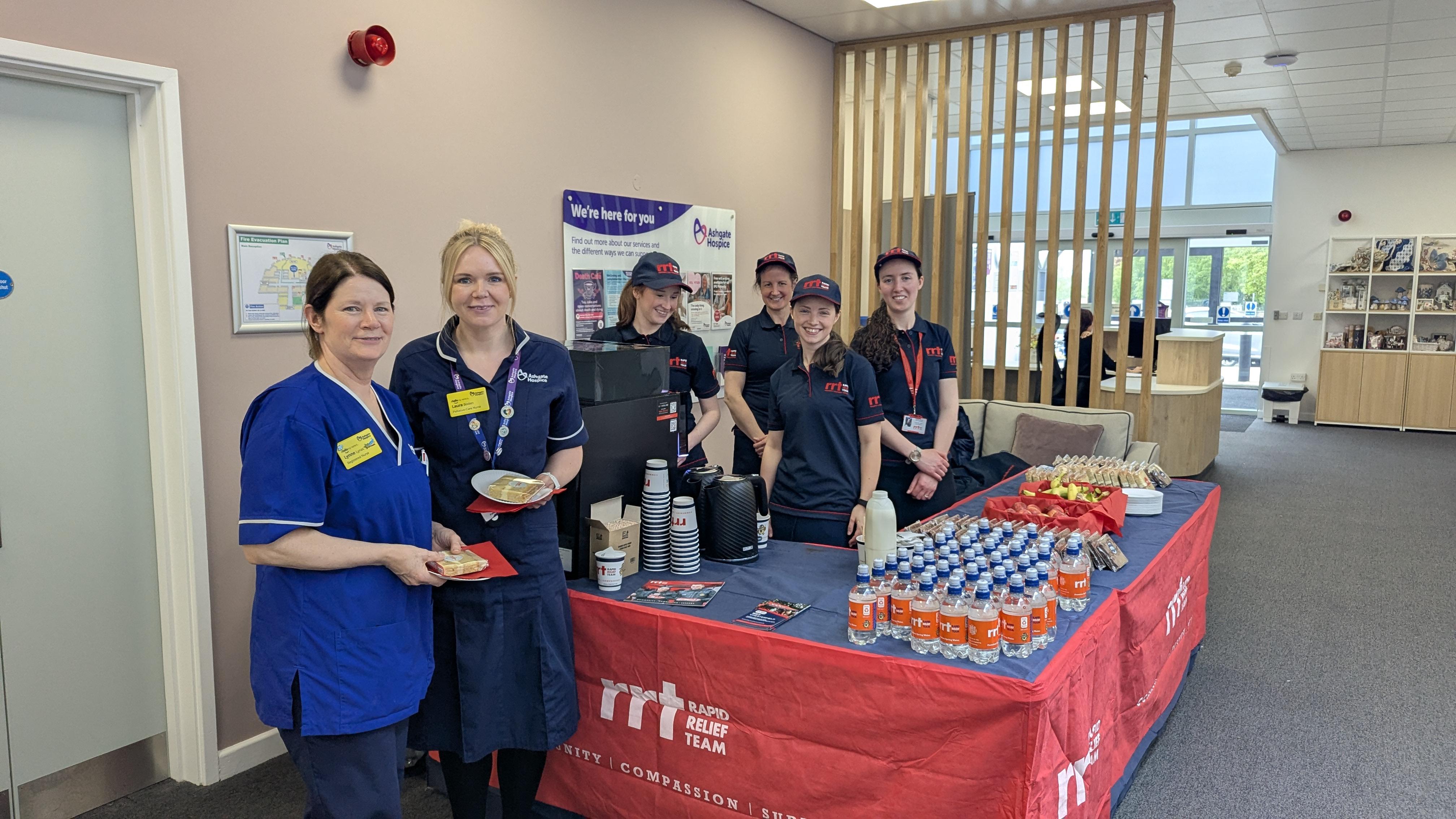 Charity celebrates Ashgate Hospice nurses by serving 130 coffees and cakes