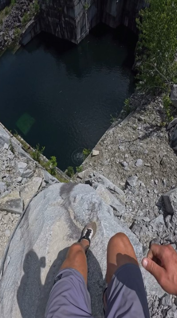 Raw 40M cliff jump no edit pure adrenaline