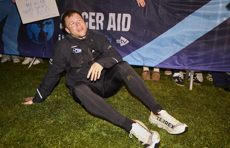 Olly Murs collapses after putting his body on the line for Soccer Aid