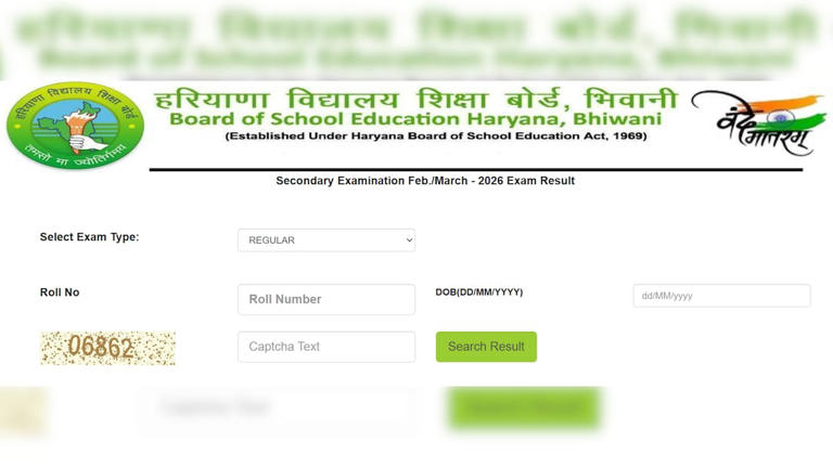 HBSE 10th Result 2026 OUT: Check Direct Link @bseh.org.inTo Access ...