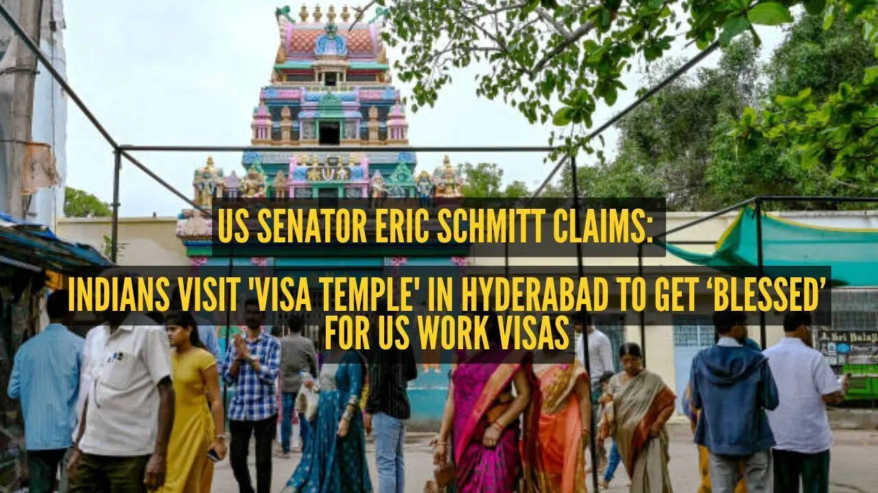 US senator Eric Schmitt claims Indians visit 'visa temple' in Hyderabad ...