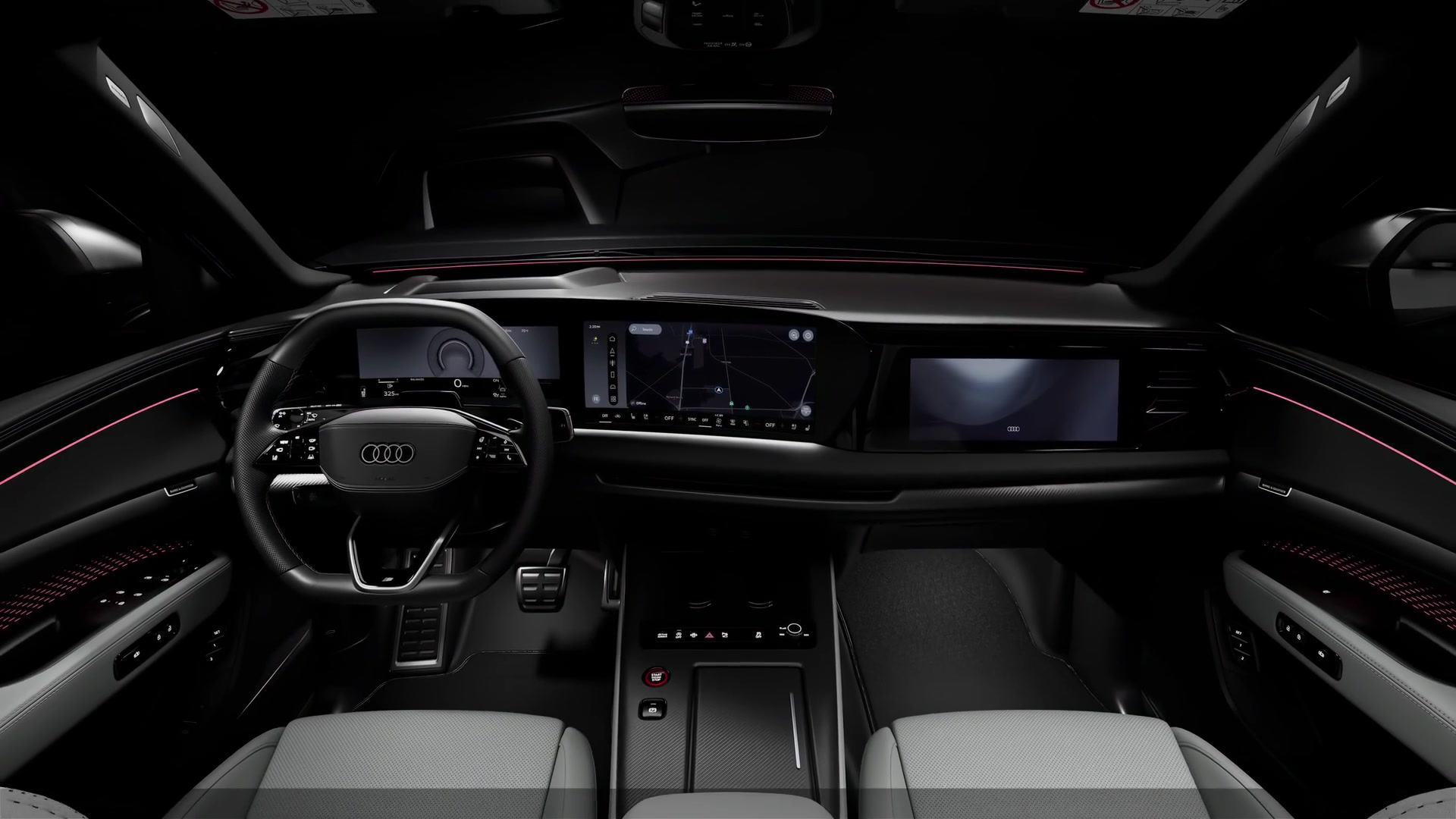 Audi Q9 Protoype – Interior and illuminated glass roof – Animation
