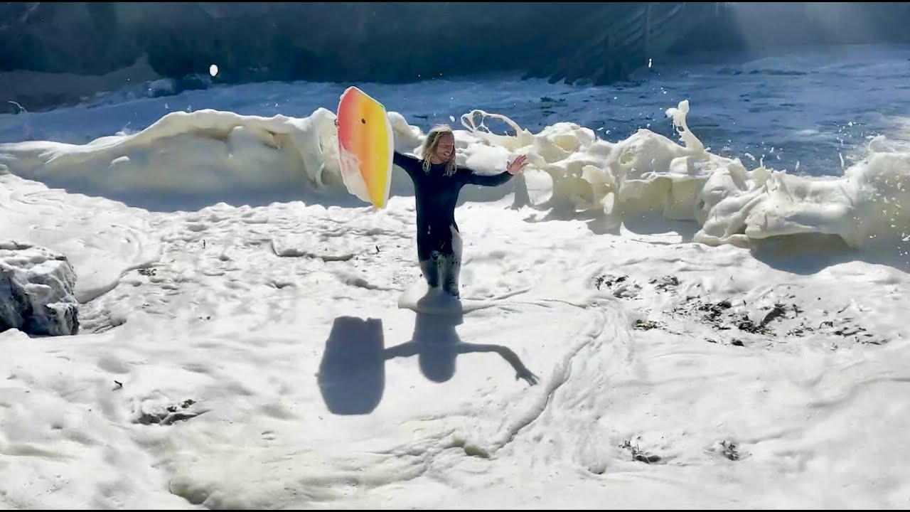 Massive waves create sea snow!