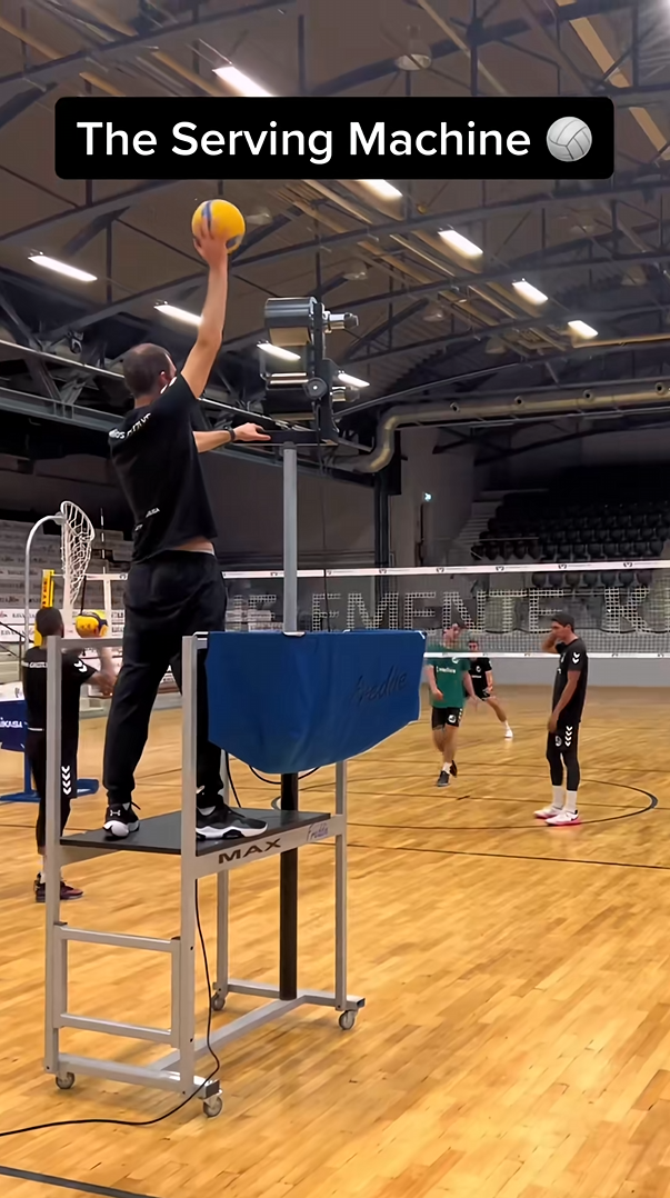 Have you tried this volleyball passing machine drill yet?