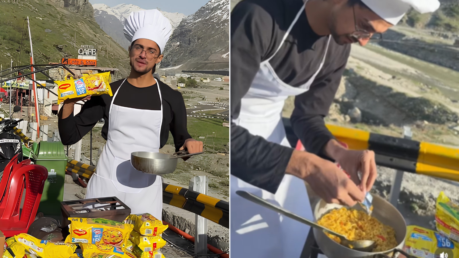 Delhi influencer sells Maggi in mountains for a day, claims he earned ...