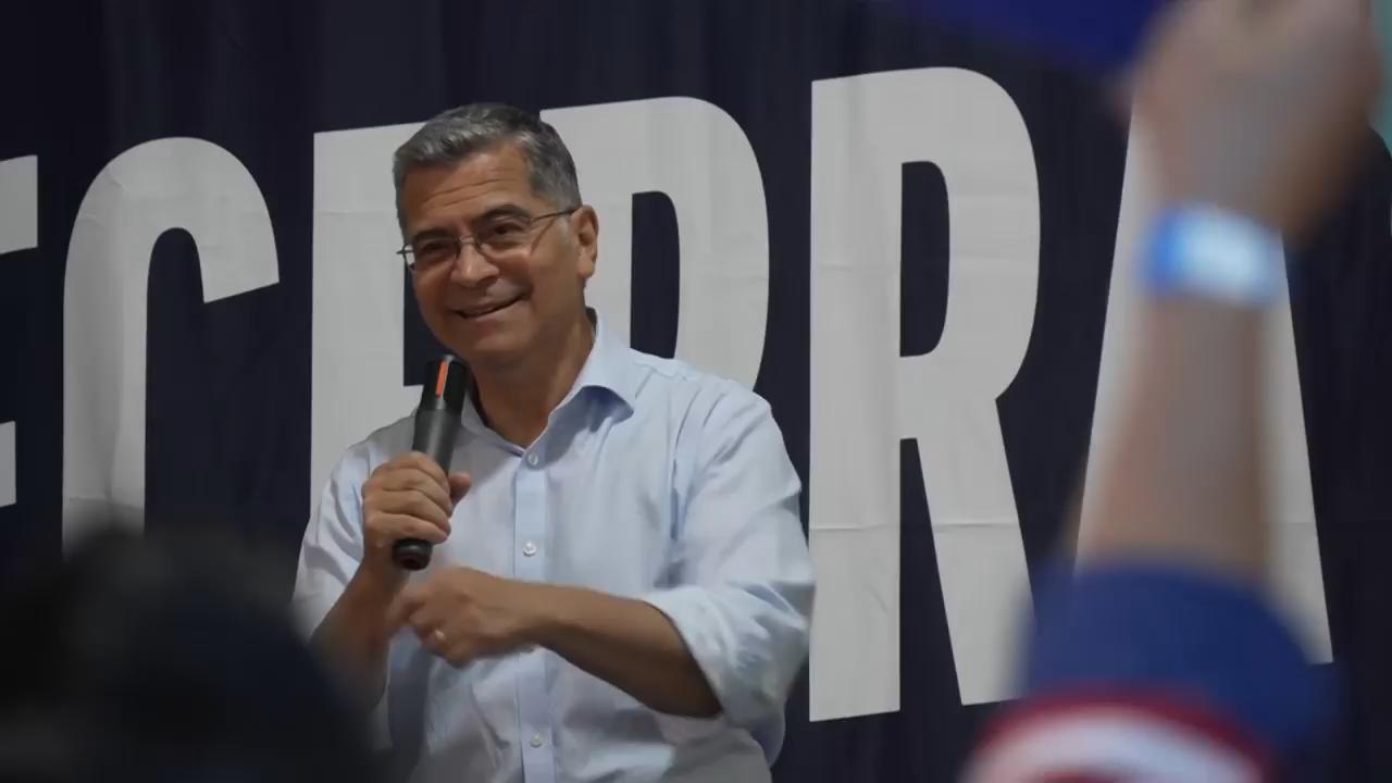 California Governor candidate Xavier Becerra rallies crowd in campaign ...