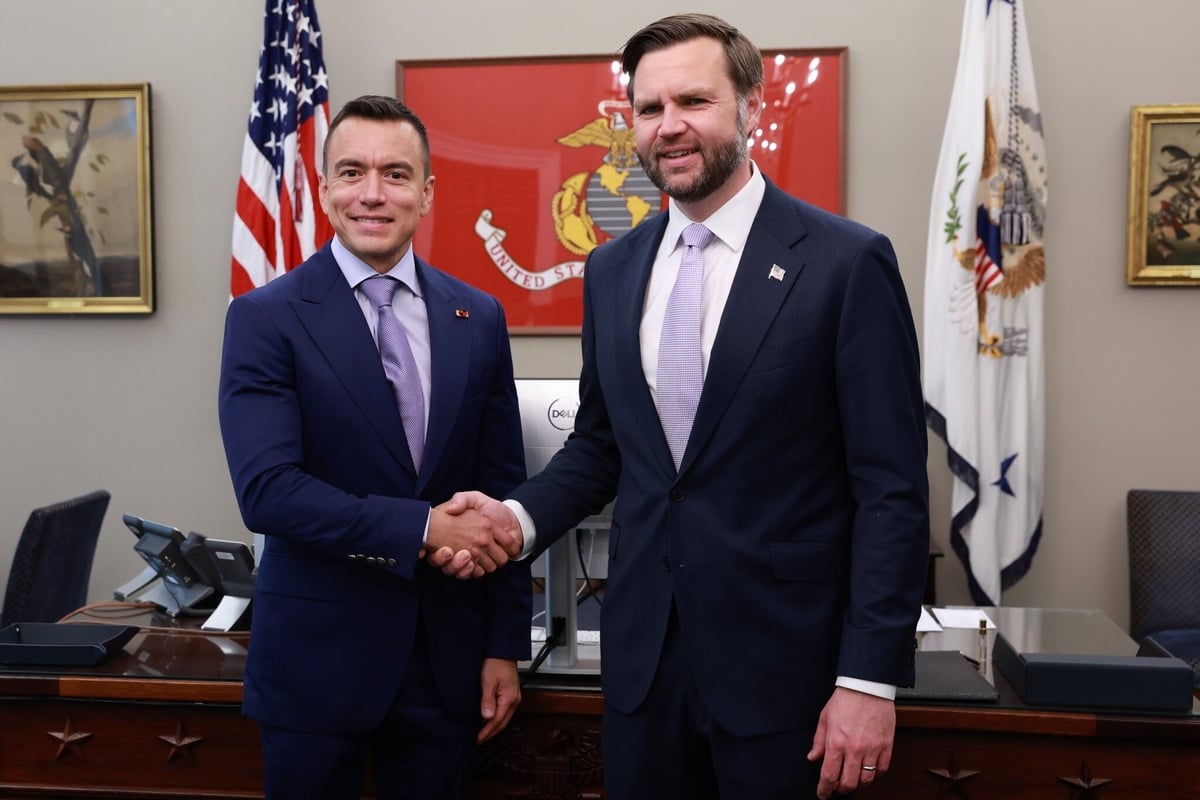 JD Vance meets with Ecuador's right-wing President Daniel Noboa in ...