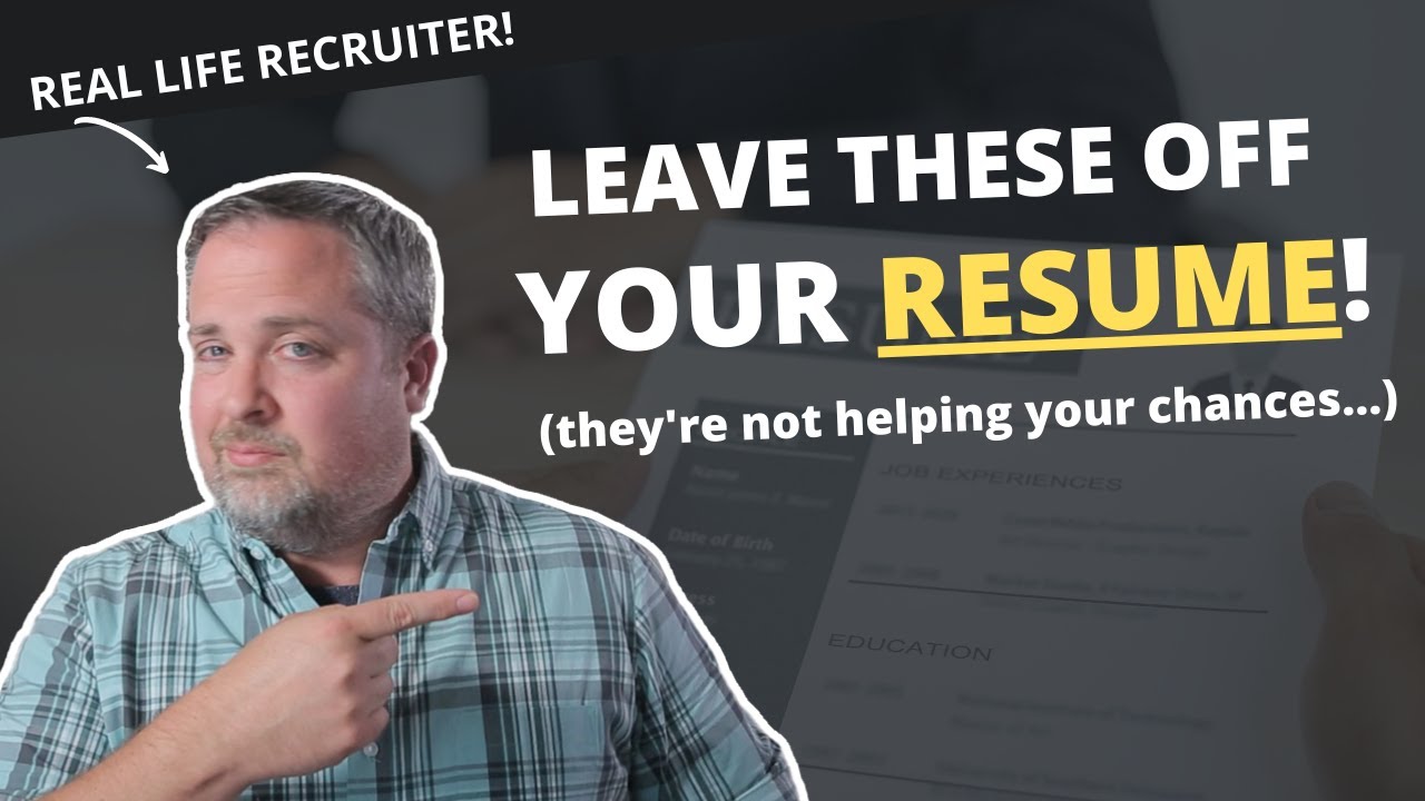 Remove these from your resume! Tips on how to write an effective resume