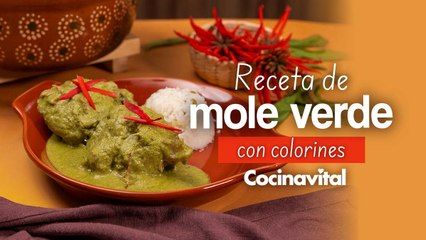 Receta casera de mole verde con colorines