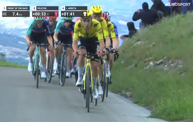 Piganzoli cruises through Giro time trial, outpacing Gall and Rondel