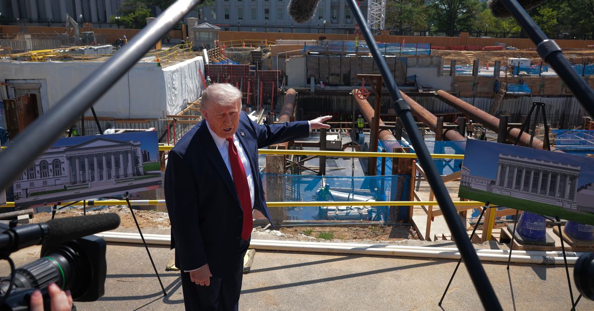 Trump says ballroom is his ‘gift’ while demanding $1 billion