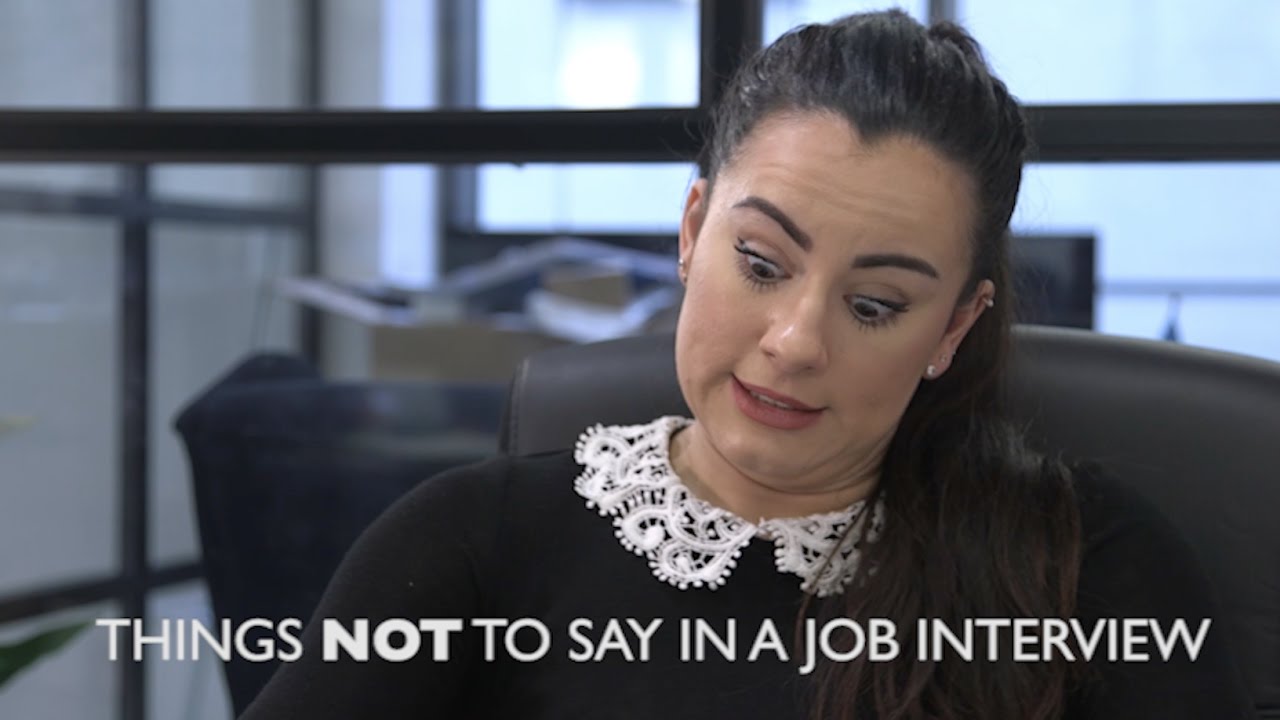 Things not to say in a job interview