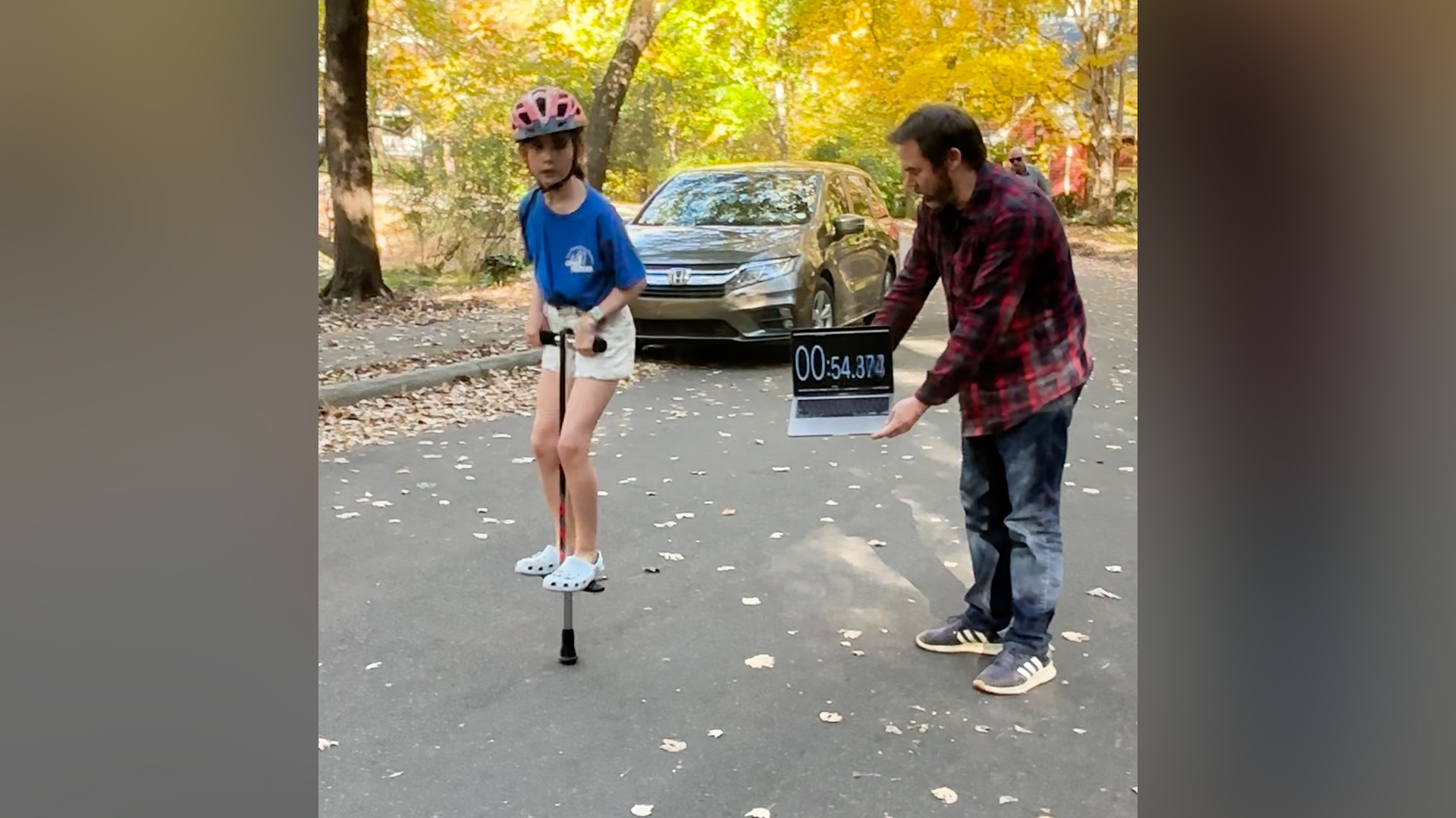 Most pogo stick jumps in one minute (under 16s) - 217 by Elis Weisert