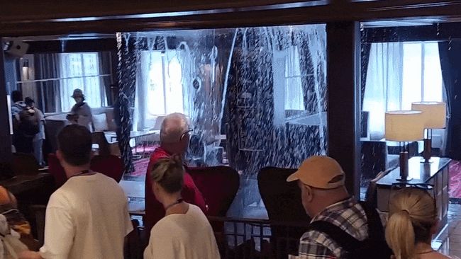 'Crazy to witness': Cruise passengers experience onboard waterfall due ...