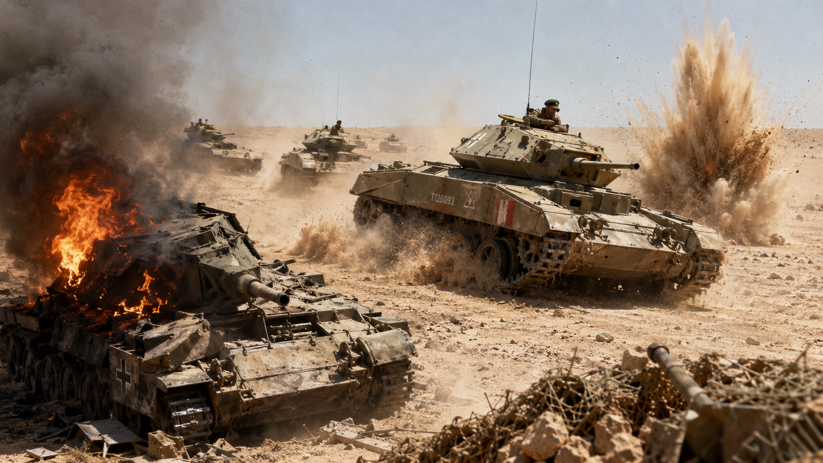 The Crusader tank hit a deadly 88mm trap in its first desert test
