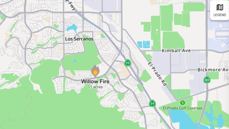 Chino Hills ‘Willow Fire’ map: Forward progress stopped after ...