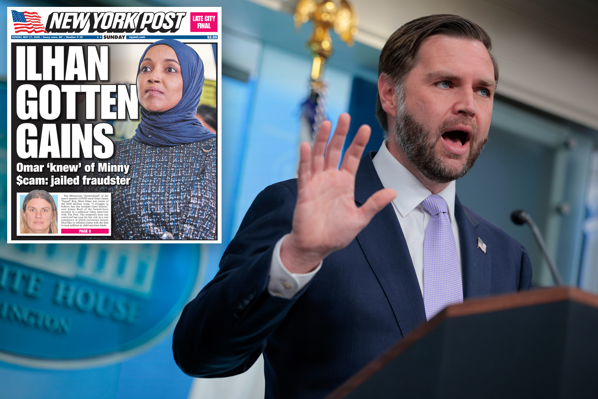 Vance says Rep. Ilhan Omar is under DOJ investigation for immigration ...