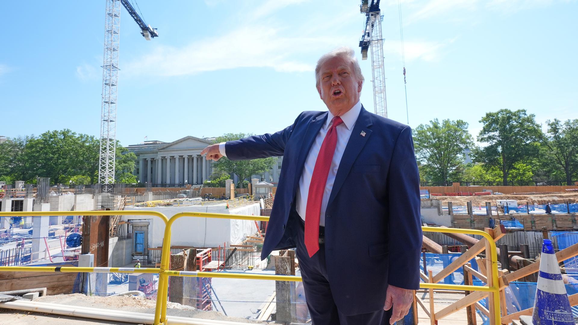 Trump gives reporters a tour of his ballroom construction site