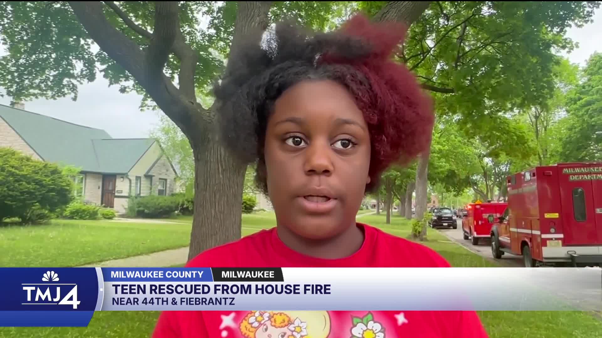 Teen rescued from house fire