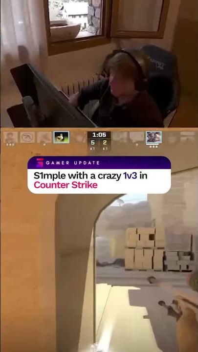 S1mple with a crazy 1v3 #s1mple #cs2 #1v3 #gaming