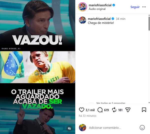 'Dark Horse', filme sobre Jair Bolsonaro, divulga primeiro trailer
