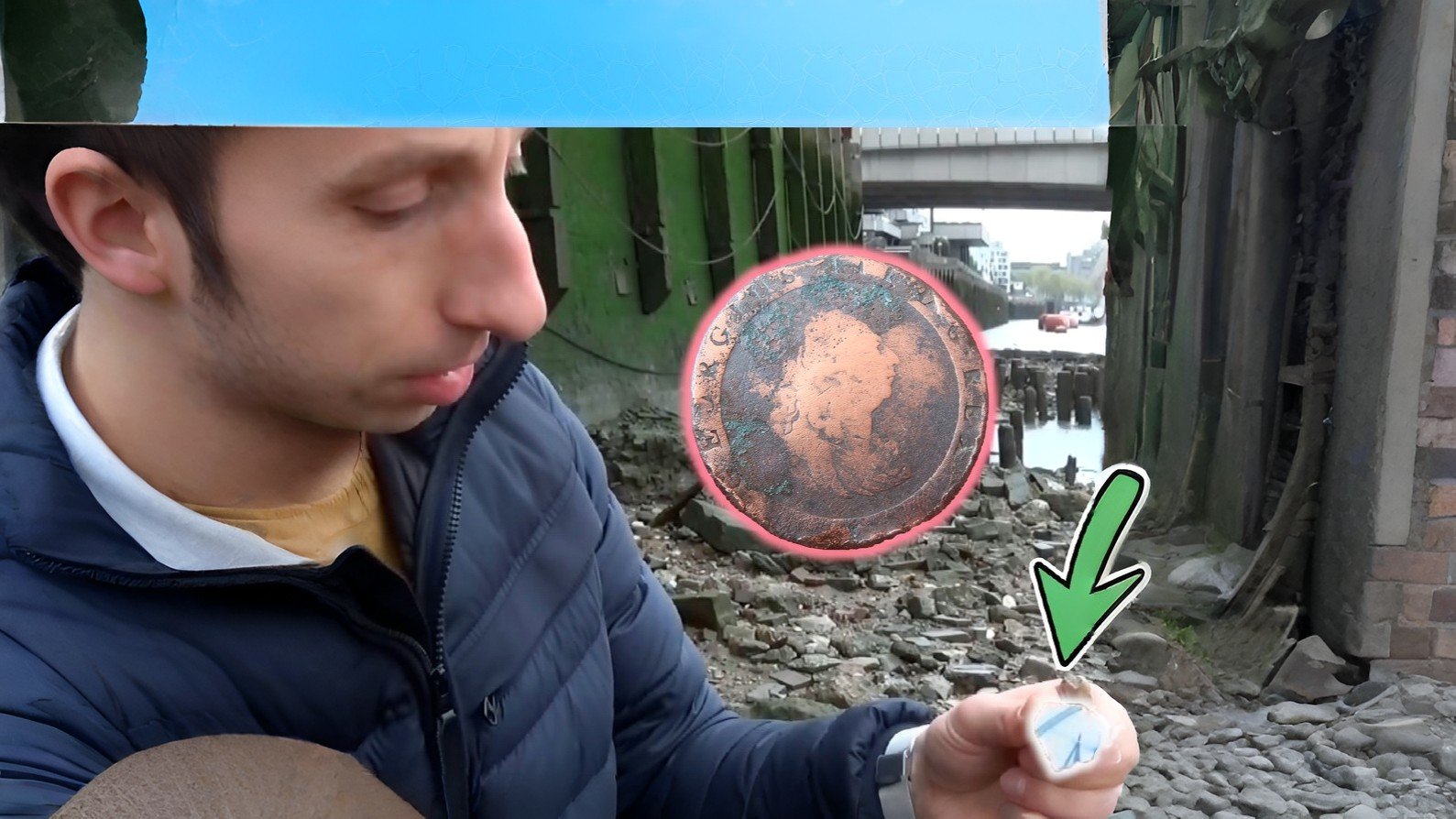 Mudlarking finds: Token and Roman pottery