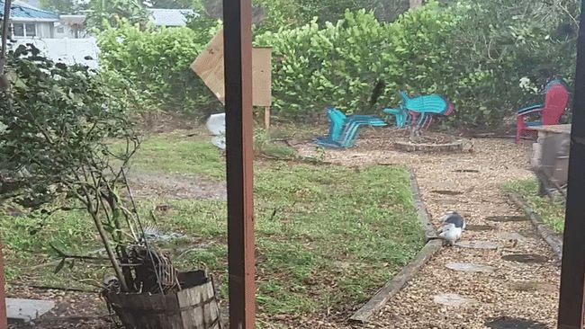 Furniture tossed across Florida yard by sudden windstorm