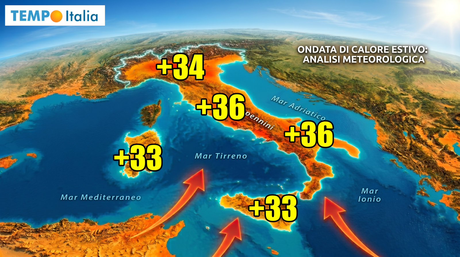 36 gradi nel picco di caldo atteso in Italia