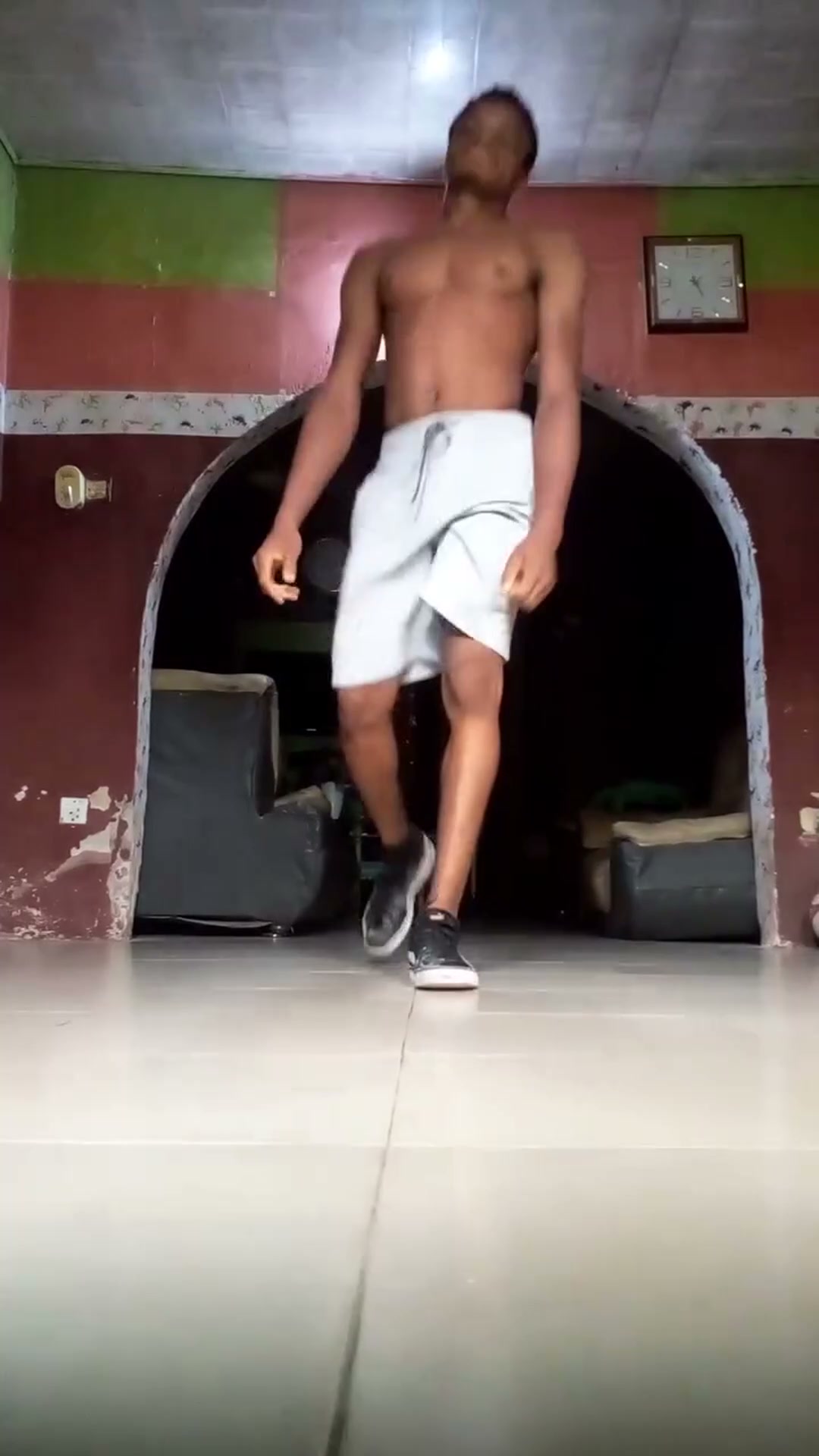 Freestyle football skills and handstand tricks indoors FSW
