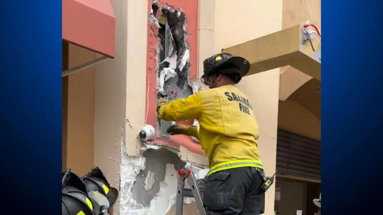 California burglary suspect rescued after being trapped inside wall for ...