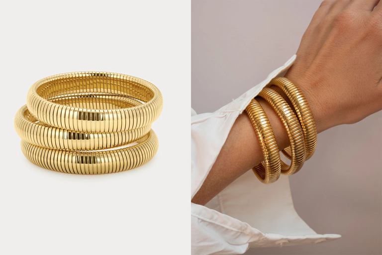 Bella Hadid’s Cannes bangle stack looks far more expensive than it is