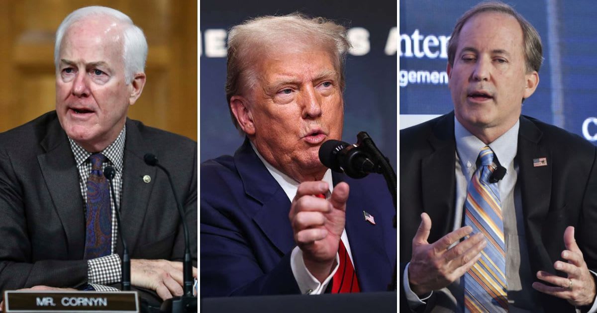 John Cornyn says Ken Paxton is a 'weak nominee' after Trump and JD ...
