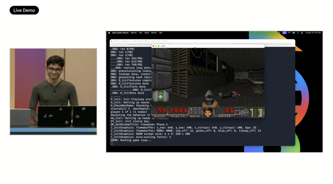 Did Google use a MacBook during it's live demo at Google I/O?