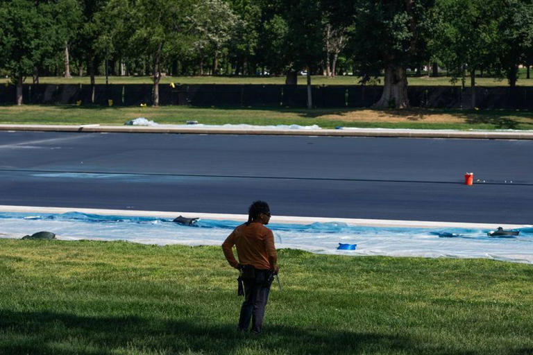 Trump called 'moron' after claiming he's waterproofing 'reflection lake'