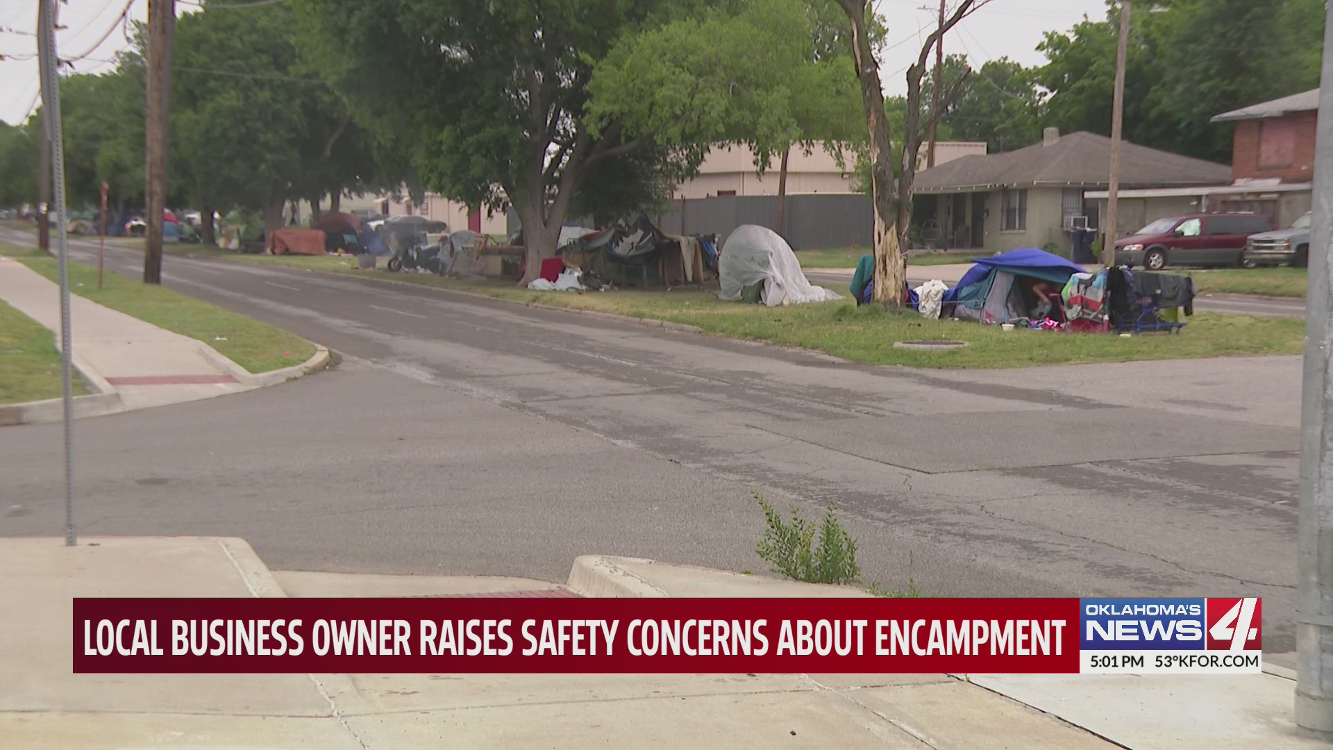Local business owner raises safety concerns about encampment