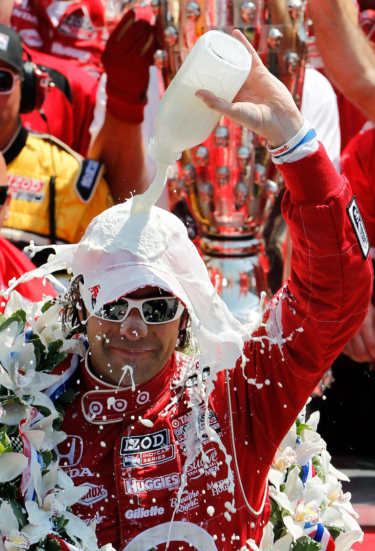 Indy 500 winners celebrate with a messy milk tradition