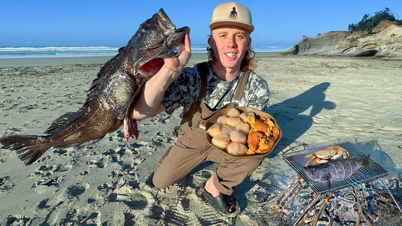 48 hours on the Oregon coast eating only what we catch (scallop, uni ...
