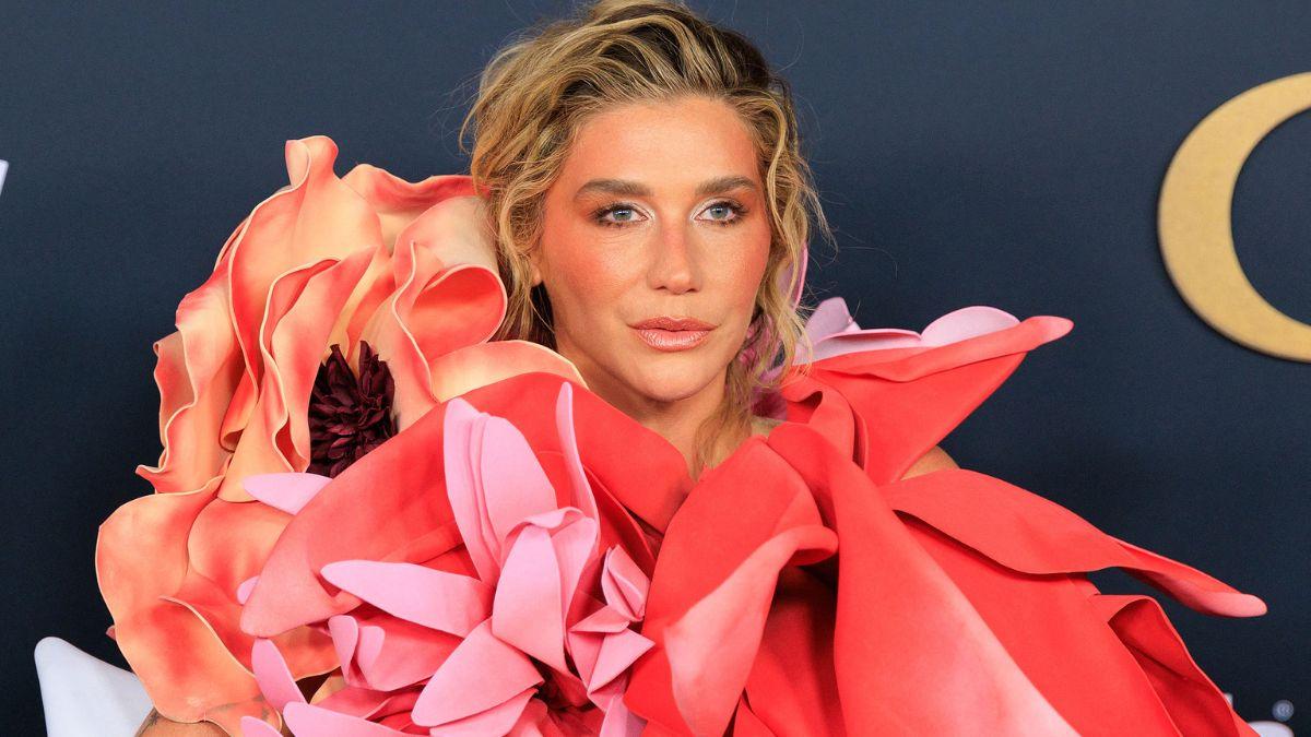 Kesha ditches her pants in sheer bodysuit and knee-high boots for fiery ...