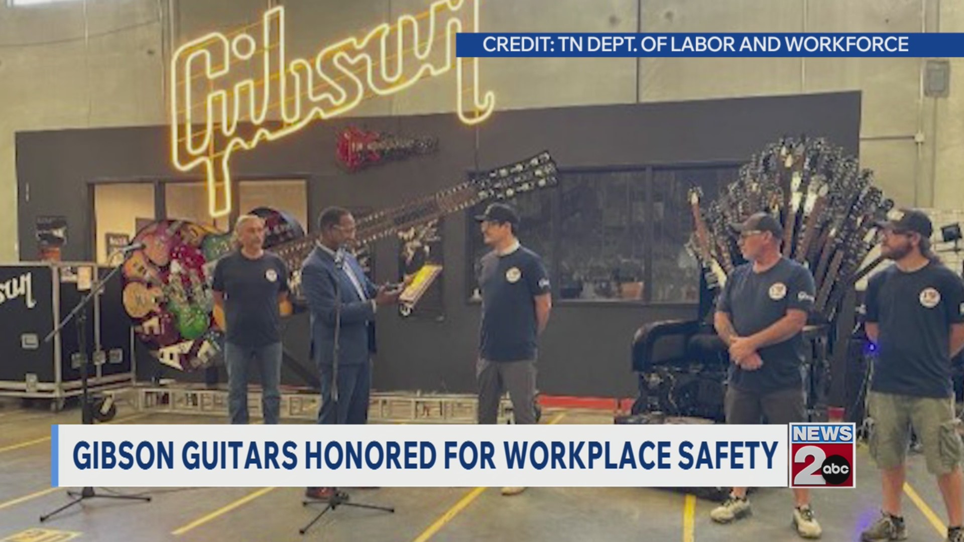 Gibson guitars honored for workplace safety
