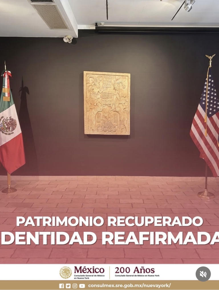 Ancient Mayan limestone lintel repatriated to the wrong country