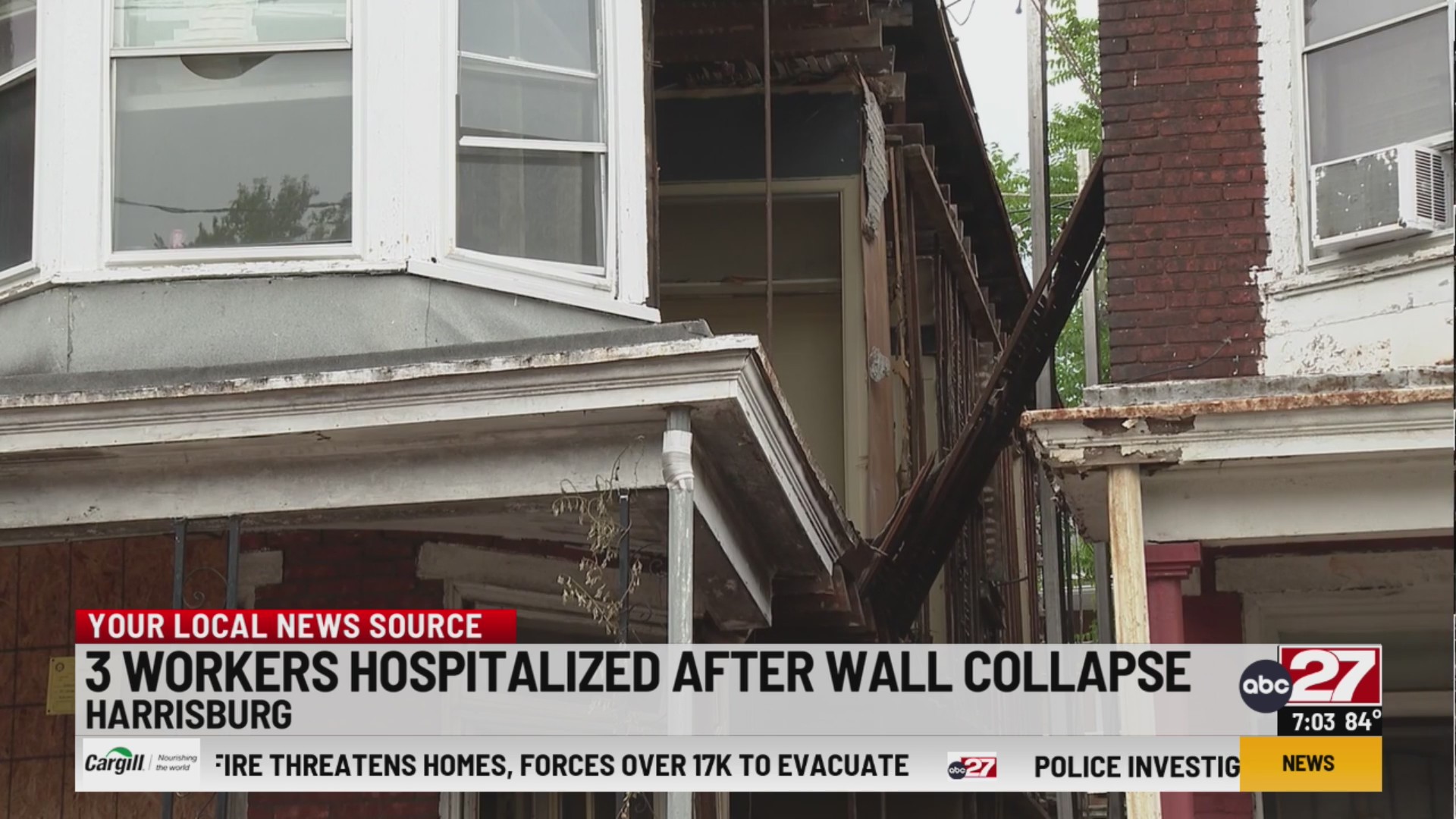 Workers rescued, hospitalized after Harrisburg building collapses