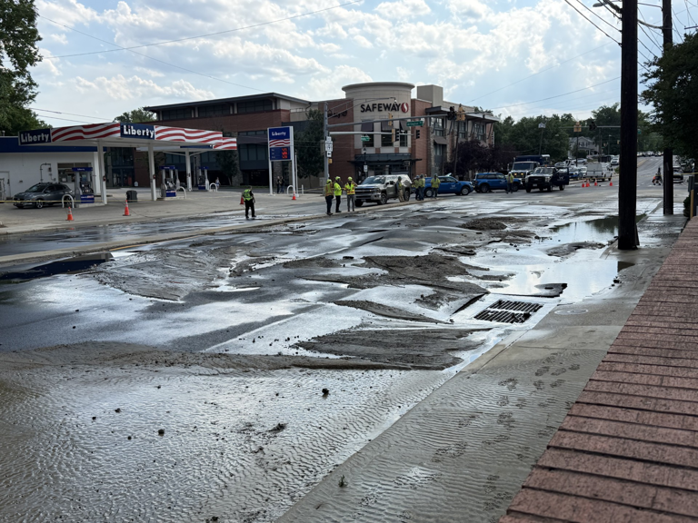 Roads closed for water main break in Bethesda