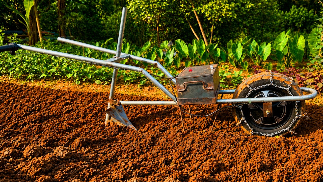 DIY electric plow machine – surprisingly powerful!