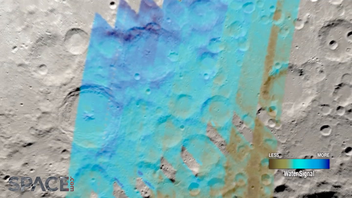 NASA SOFIA data reveals water distribution around the Moon's south pole
