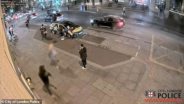 Man who scoffed takeaway off police car bonnet parked outside a station ...
