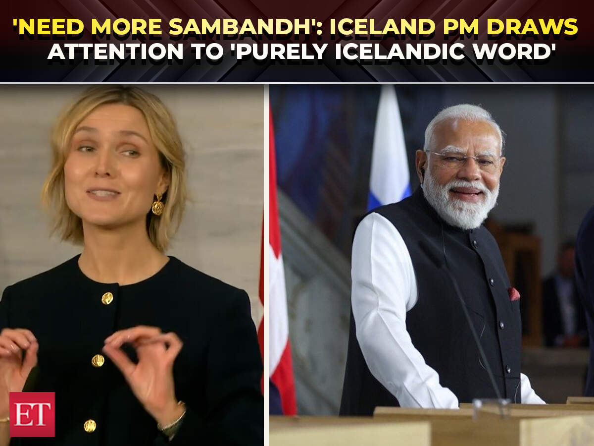 I love that word SAMBANDH, Iceland PM highlights similarities with ...