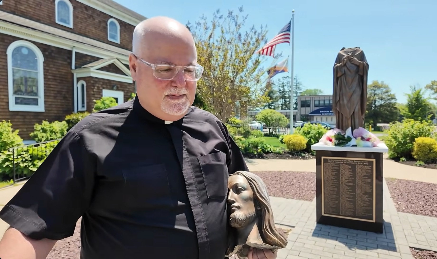 Police investigate after Sacred Heart of Jesus statue beheaded at NY church